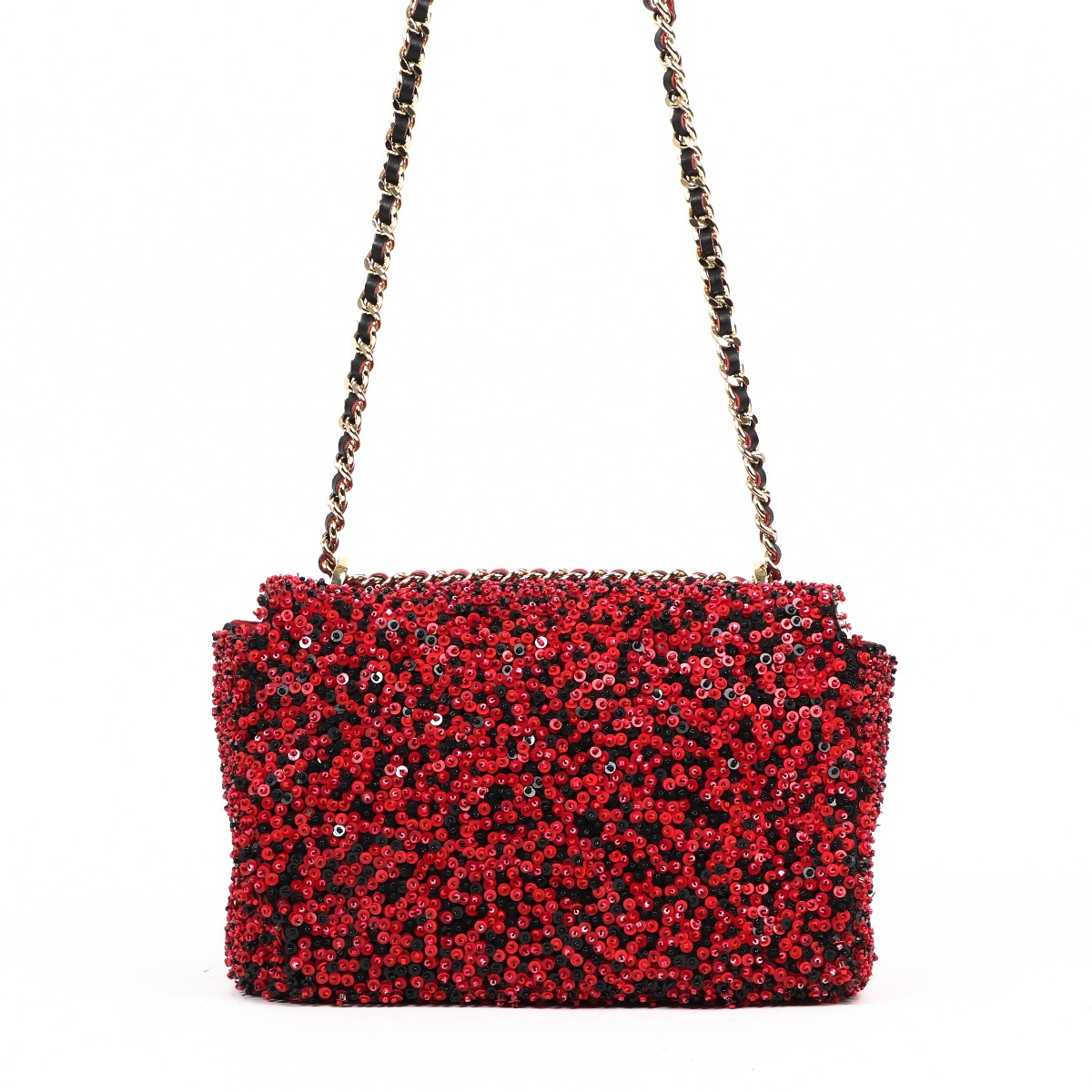 red sequin bag