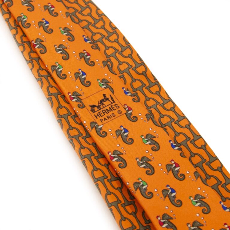 hermes ties orange