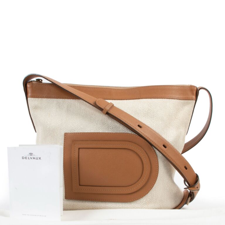 Delvaux Pin Baudrier Toile Lin Allure Crossbody Labellov Buy and Sell ...