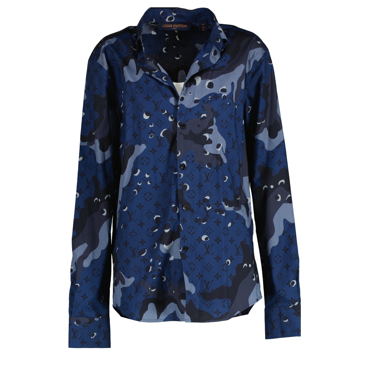 Louis Vuitton Blue Monogram Camouflage Shirt - Size XS Louis Vuitton Blue Monogram Camouflage Shirt - Size XS