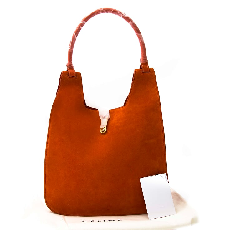 NEVER USED* Céline Orange Suède Hobo Hook Bag ○ Labellov NEVER USED* Céline Orange Suède Hobo Hook Bag ○ Labellov