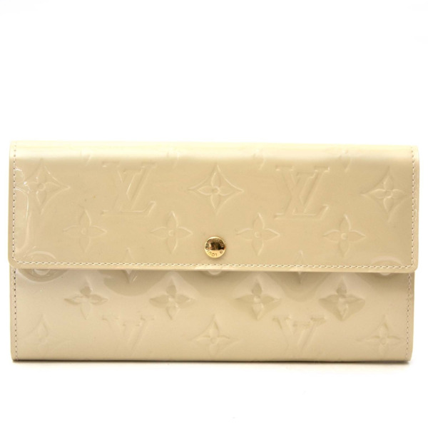 Louis Vuitton Beige Patent Leather Monogram Sarah Wallet Labellov Buy ...