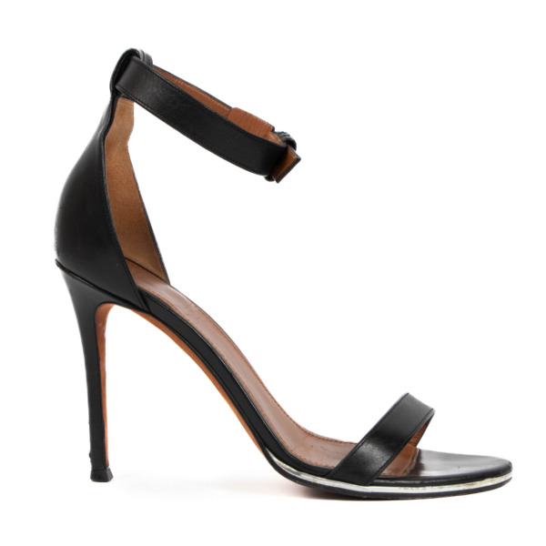 Givenchy Black Leather Ankle Cuff Heels - size 37 Labellov Buy and Sell ...