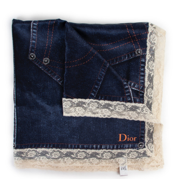Christian Dior Jeans Pattern Silk Scarf Labellov Buy and Sell Authentic ...