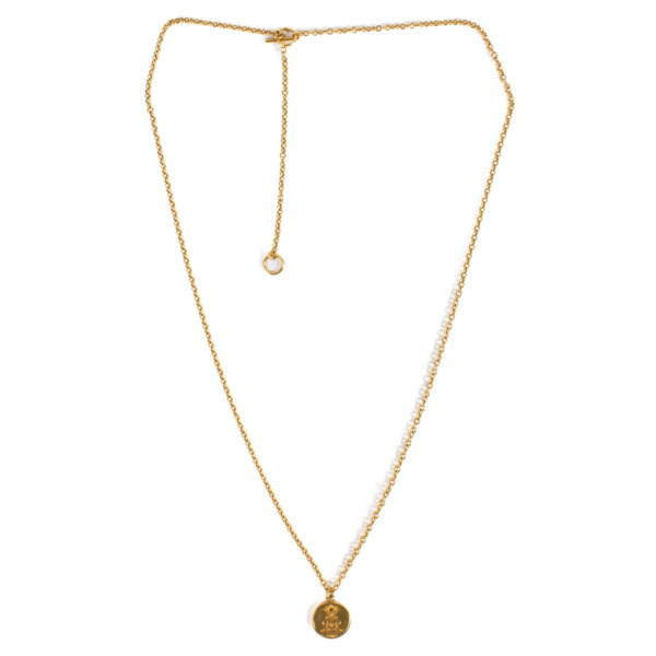 Celine Gold Coin Necklace Labellov Buy and Sell Authentic Luxury