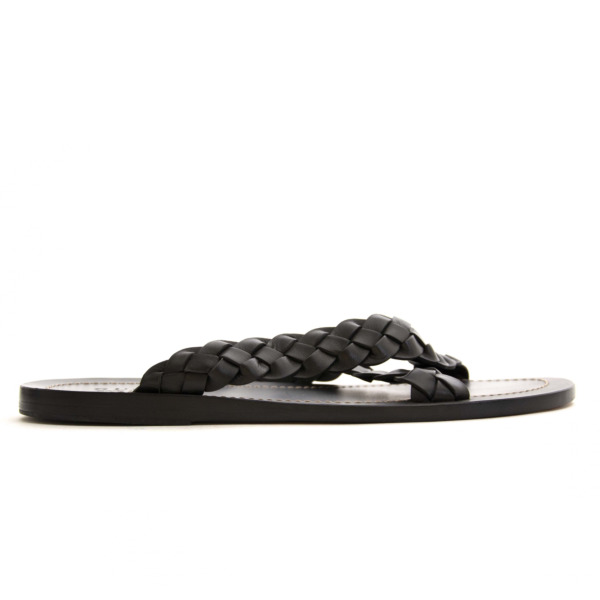 Gucci Black Leather Crossover Slides Unisex - Size 41 Labellov Buy and ...