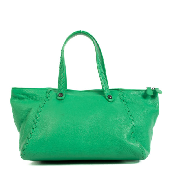 Bottega Veneta Green Cervo Deerskin Handbag Labellov Buy and Sell ...