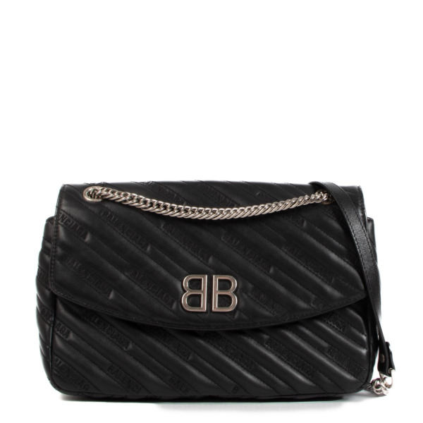 Balenciaga Black BB Round M Bag Labellov Buy and Sell Authentic Luxury