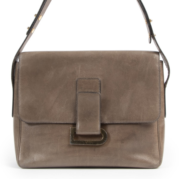 Delvaux Taupe poirier Shoulder Bag Labellov Buy and Sell Authentic Luxury