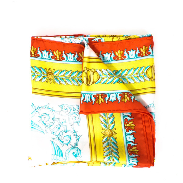 Versace Silk Multicolor Barocco Scarf Labellov Buy and Sell Authentic ...