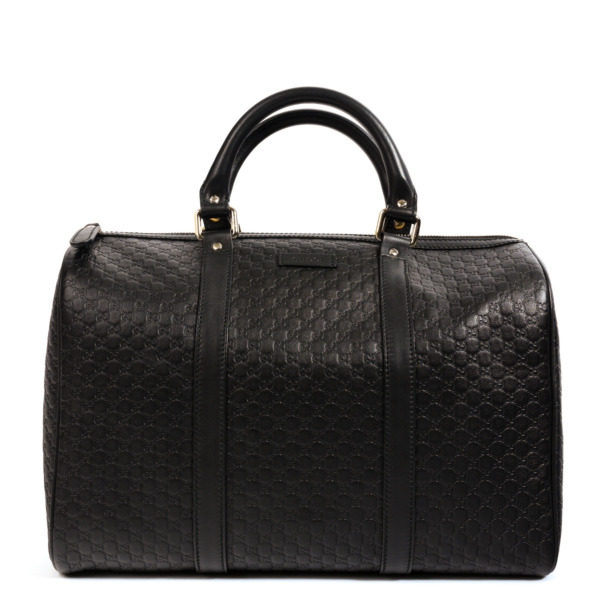 Gucci Black Microguccissima Leather Boston Bag Labellov Buy and Sell ...