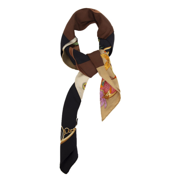 Gucci Floral Checker Print Scarf Labellov Buy and Sell Authentic Luxury