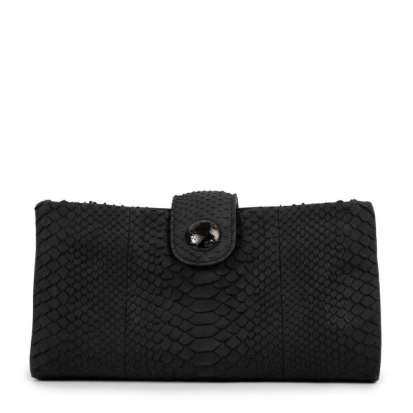 Chanel Black Python Multiflap Clutch Bag Labellov Buy and Sell ...