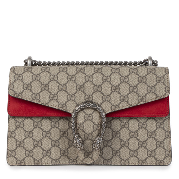 Gucci Dionysus GG Supreme Coated Canvas and Red Suede Shoulder Bag ...