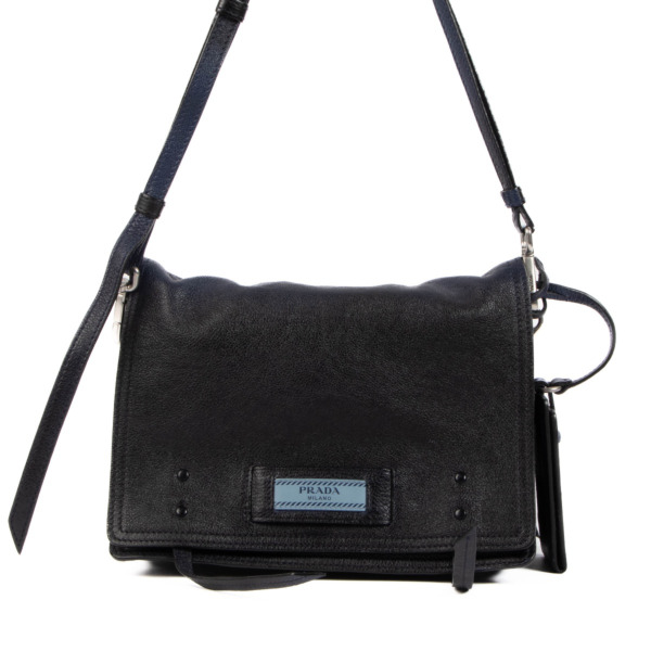 Prada Blue Leather Small Etiquette Bag Labellov Buy and Sell Authentic ...