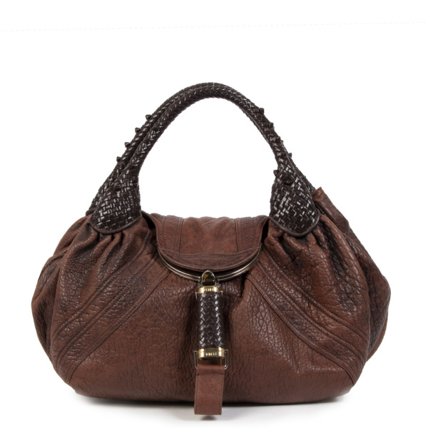 Fendi Brown Leather Hobo "Spy" Bag Labellov Buy and Sell Authentic Luxury