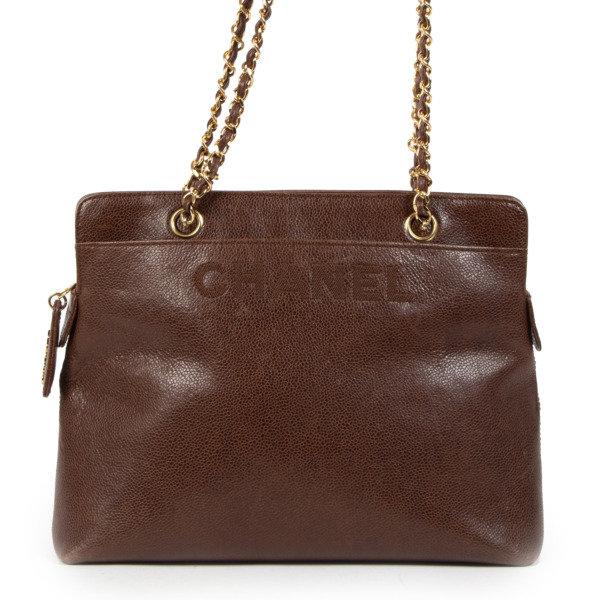 Chanel Vintage Brown Tote Bag Labellov Buy and Sell Authentic Luxury