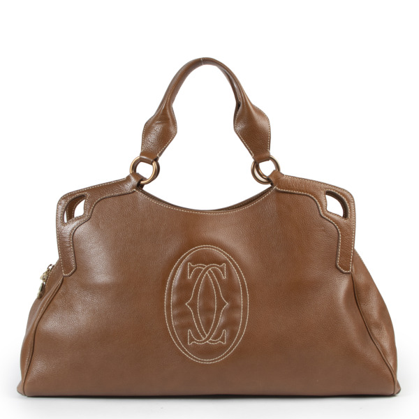 Cartier Cognac Leather Marcello Shoulder Bag Labellov Buy and Sell ...