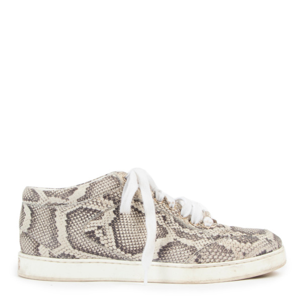 Jimmy Choo Beige Snake Print Miami Sneakers - Size 36 Labellov Buy and ...