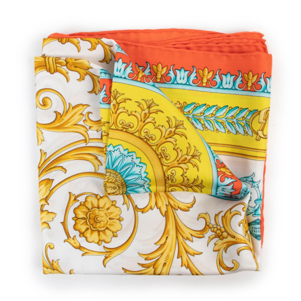 Versace Multicolor Barocco Print Scarf Labellov Buy and Sell Authentic ...