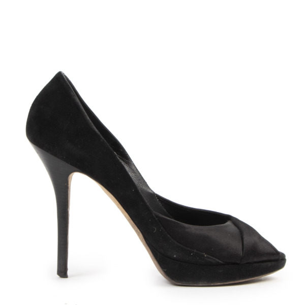 Christian Dior Black Open Toe Heels - Size 39,5 Labellov Buy and Sell ...