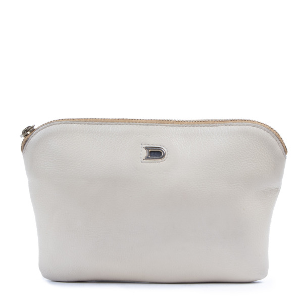Delvaux Cream Leather Pouch Labellov Buy and Sell Authentic Luxury