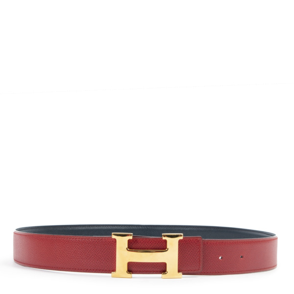 Hermès Red/Black Reversible Constance H Belt - Size 80 Labellov Buy and ...
