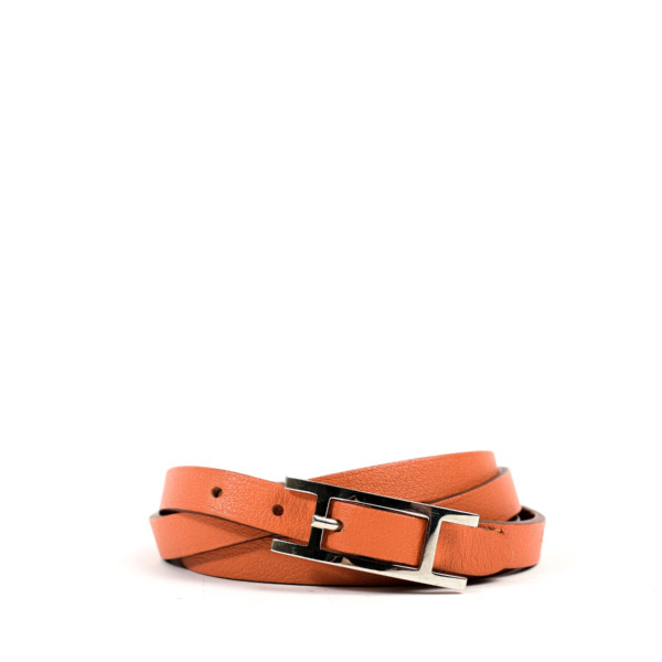 Hermès Hapi 4 Orange Swift Bracelet Labellov Buy and Sell Authentic Luxury