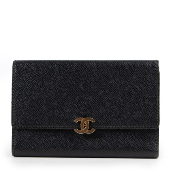 Chanel Black Caviar Leather Wallet Labellov Buy and Sell Authentic Luxury