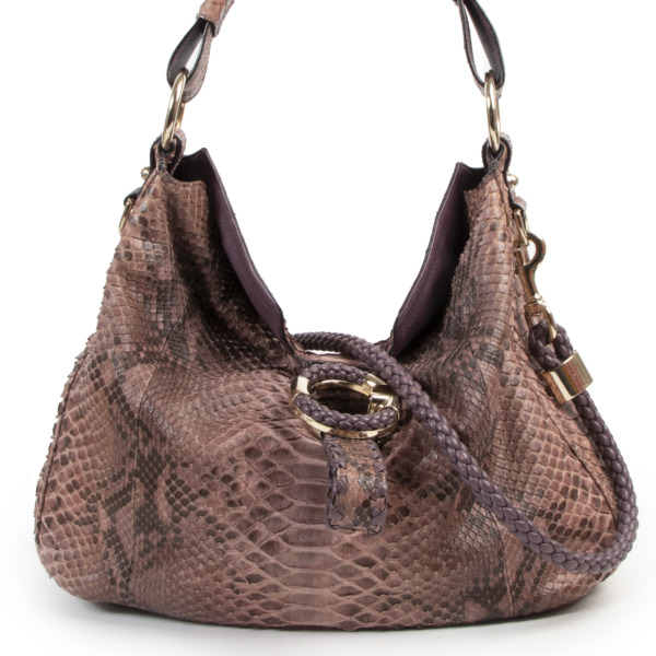 Gucci Purple Python Shoulder Bag Labellov Buy and Sell Authentic Luxury