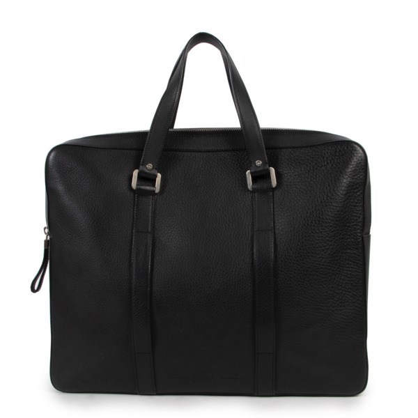 Delvaux Black Newspaper Briefcase Labellov Buy and Sell Authentic Luxury