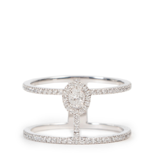 Messika Glam'azone 2 Rows Pavé White Gold Diamond Ring Labellov Buy and ...