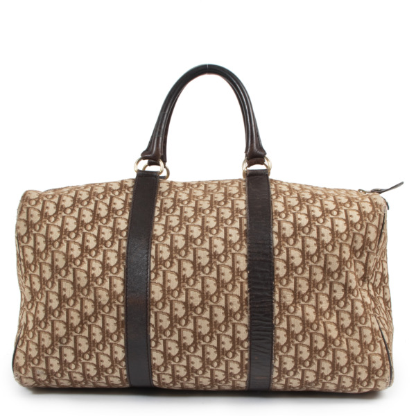 Christian Dior Brown Monogram Boston Weekender Bag Labellov Buy and ...