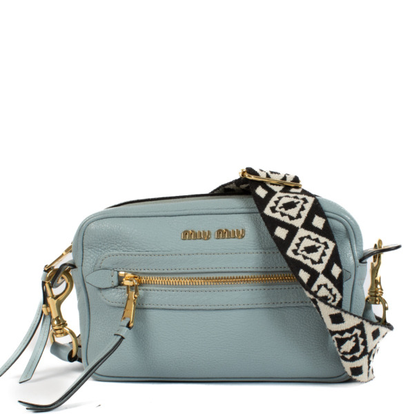 Miu Miu Blue Camera Bag Labellov Buy and Sell Authentic Luxury