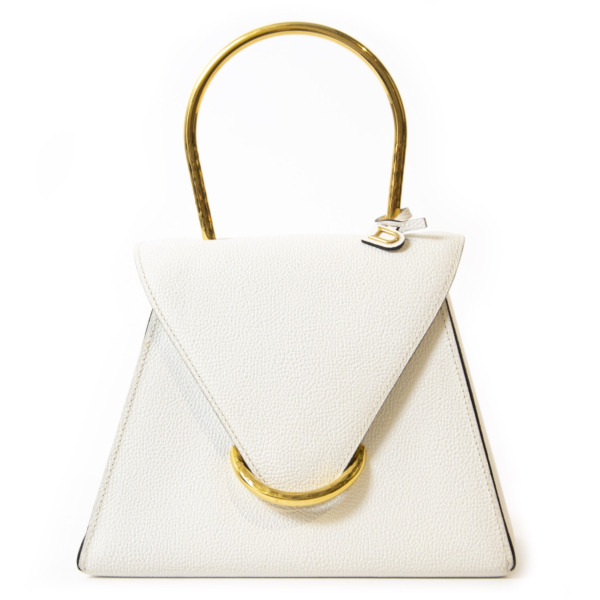 Delvaux White Triangle Bag Labellov Buy and Sell Authentic Luxury
