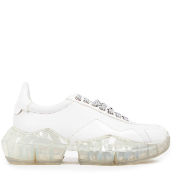 Jimmy Choo White Diamond Sneakers - Size 38 Labellov Buy and Sell ...