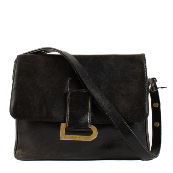 Delvaux Brown Poirier Shoulder Bag Labellov Buy and Sell Authentic Luxury