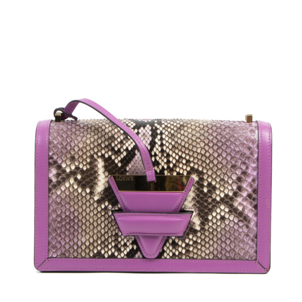 Loewe Python Fuchsia Barcelona Bag Labellov Buy and Sell Authentic Luxury