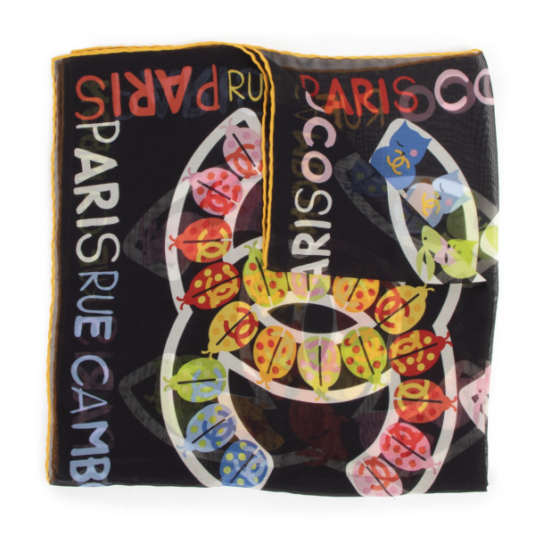 Chanel Multicolor Silk Chiffon Scarf Labellov Buy and Sell Authentic Luxury