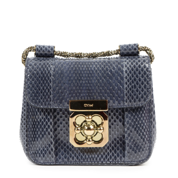 Chloé Blue Python Mini Elsie Crossbody Labellov Buy and Sell Authentic ...