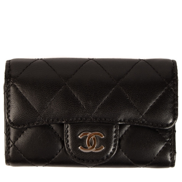 Chanel Black Quilted 6 Key Holder Labellov Buy and Sell Authentic Luxury