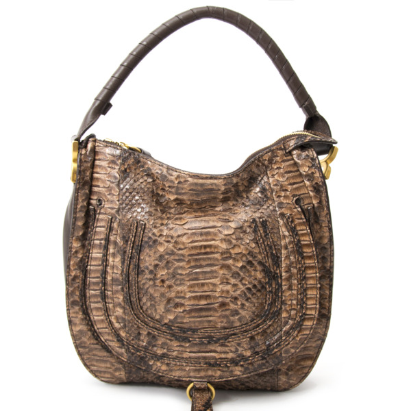Chloe Python Marcie Satchel Bag Labellov Buy and Sell Authentic Luxury