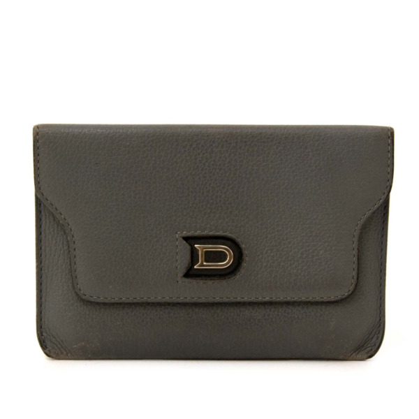 Delvaux Grey Leather Wallet Labellov Buy and Sell Authentic Luxury