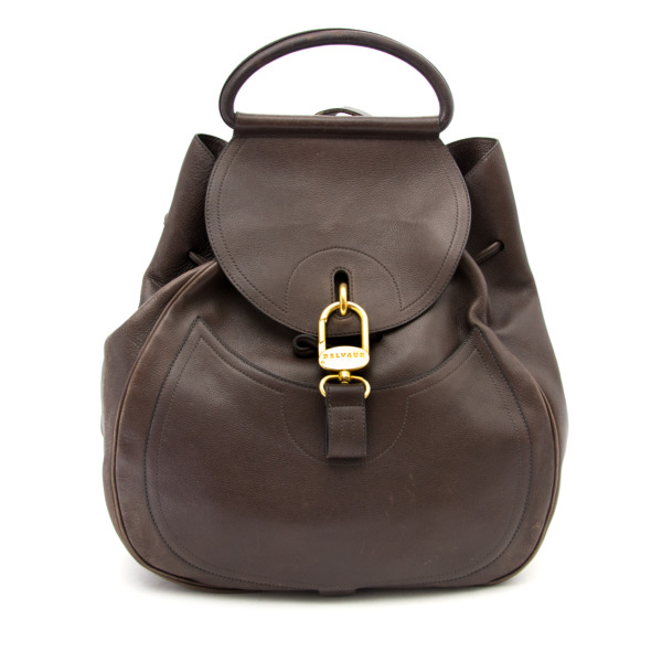 Delvaux Brown Lucifer GM Backpack Labellov Buy and Sell Authentic Luxury