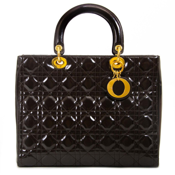 Christian Dior Lady Dior Brown Handbag Labellov Buy and Sell Authentic ...