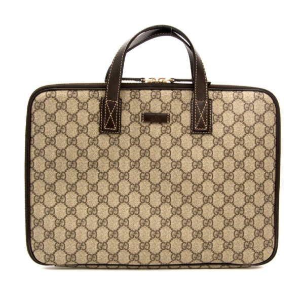 Gucci Monogram Laptop Case Labellov Buy and Sell Authentic Luxury