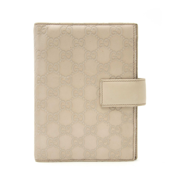 Gucci Guccissima Cream Leather Agenda Labellov Buy and Sell Authentic ...