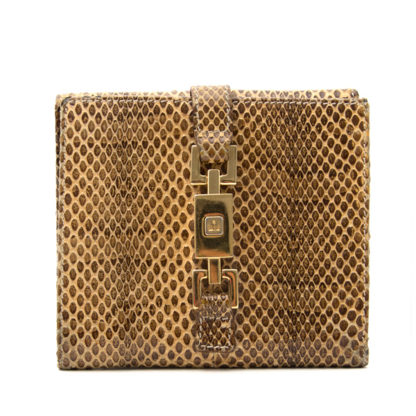 Gucci Snakeskin Lock Wallet Labellov Buy and Sell Authentic Luxury