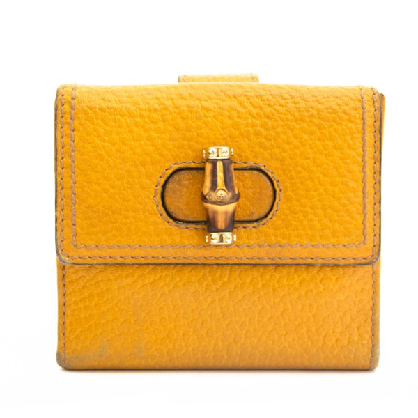 Gucci Yellow Bamboo Wallet Labellov Buy and Sell Authentic Luxury
