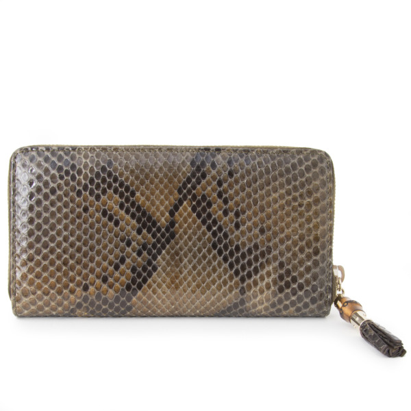 Gucci Python Zip Around Wallet Labellov Buy and Sell Authentic Luxury